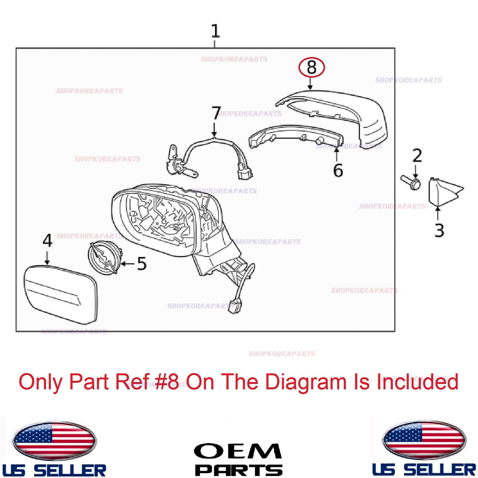 Genuine Kia Mirror Cover 87616-S9000 for sale online | eBay