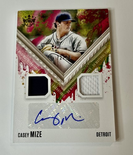 Casey Mize 2021 Panini Diamond Kings Autograph Dual Jersey 72/99 Rookie ...