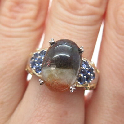 MICHAEL VALITUTTI Gems En Vogue Silver Tanzanite Iolite Sunstone Ring ...