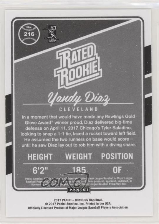 2017 Panini Chronicles Donruss Rated Rookies Artist Proof /10 Yandy ...