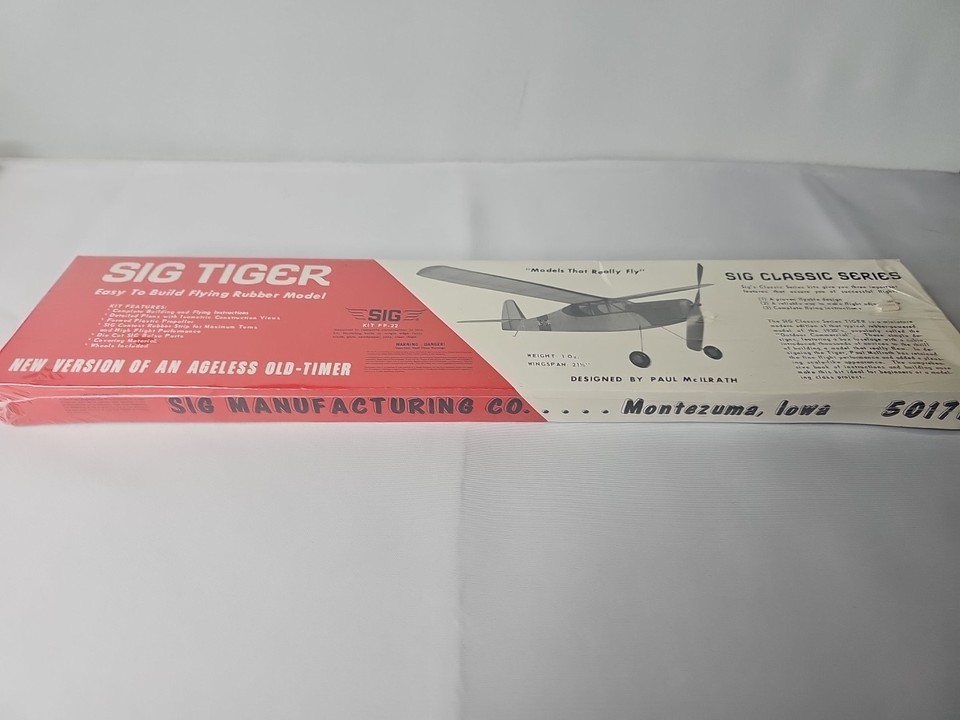 Sig Tiger Model Kit FF-22 Balsa Airplane Sig Classic Series Paul ...