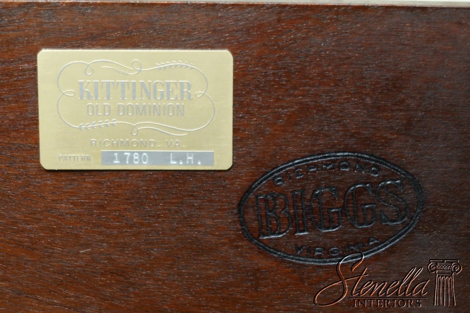 1280: KITTINGER Biggs Old Dominion Model 1780 Chippendale Mahogany ...