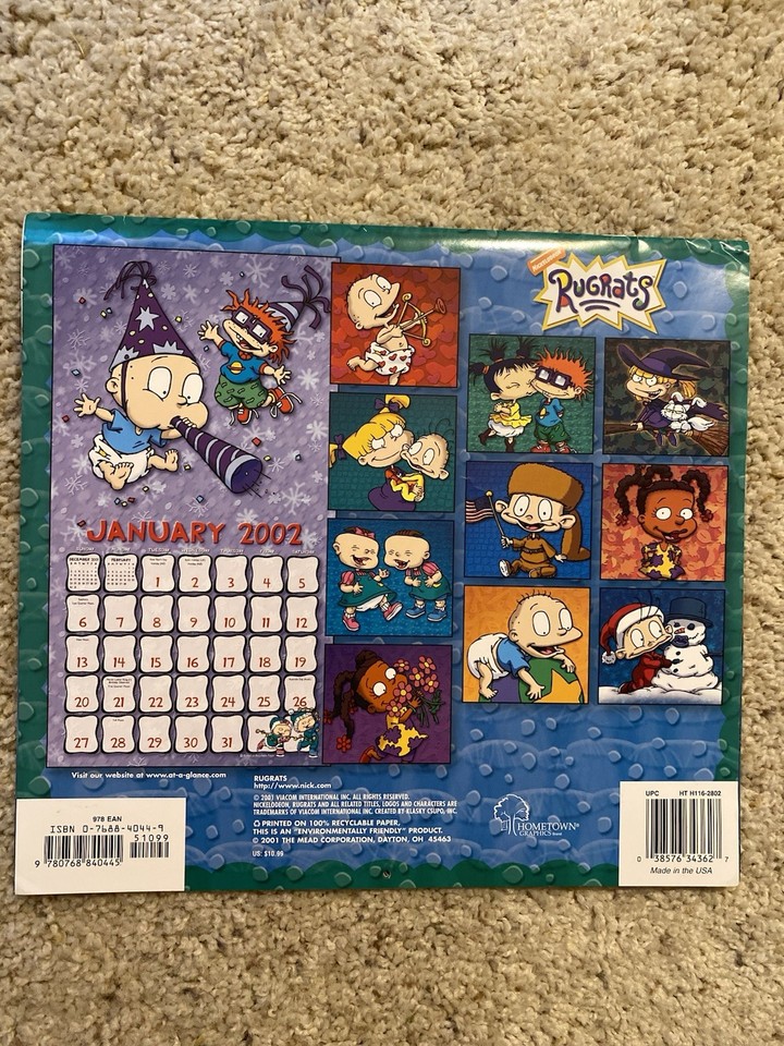 Vintage Calendar Rugrats 2002 16 Months Nickelodeon Viacom Used | eBay