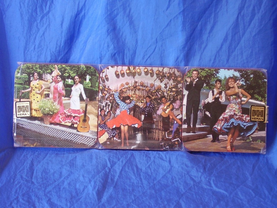 Vintage Antoni Gaudi Flamingo Dancers Barcelona Spain Hema 6pc Coaster ...