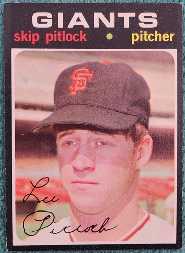 Skip Pitlock San Francisco Giants 1971 Topps Baseball Card #19 Ex | eBay