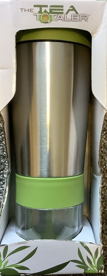 NIB The Tea Totaler Tea Travel Mug with Infuser & Storage for Tea Bags ...