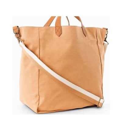 Thirty One Casual Crossbody Tote Fawn Beige Utility Detachable Strap ...