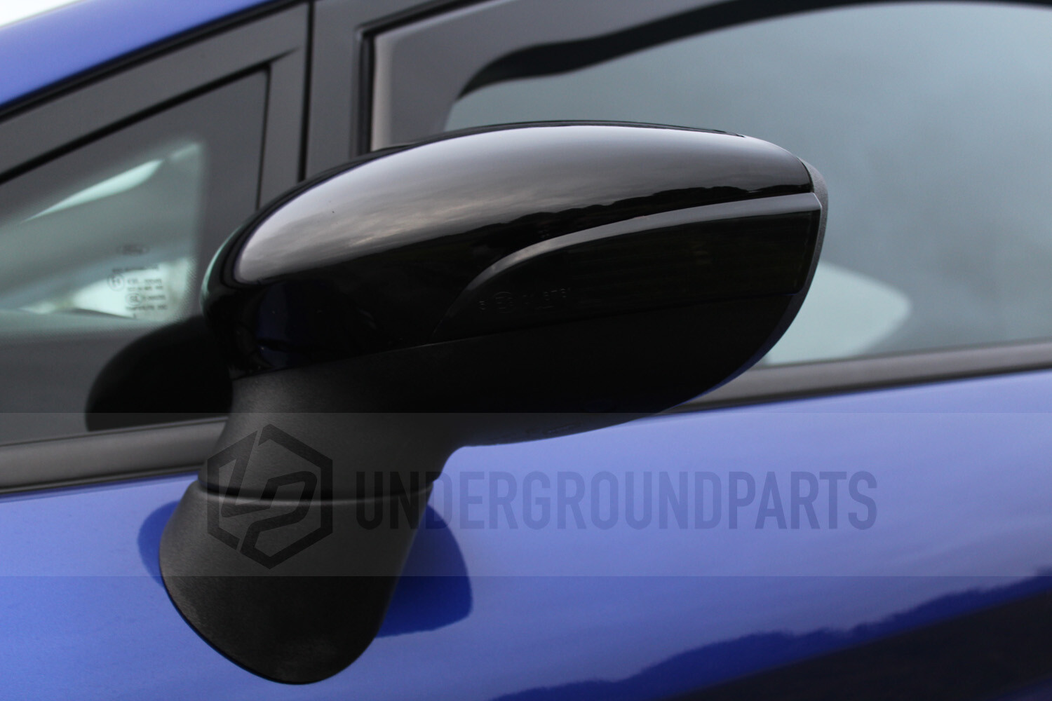 FORD FIESTA MK7 GLOSS BLACK LEFT & RIGHT DOOR WING MIRRORS COVERS CAPS ...
