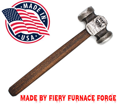 Fiery Furnace Blacksmith - 3.5 Pound Rounding Hammer - MADE IN THE USA ...