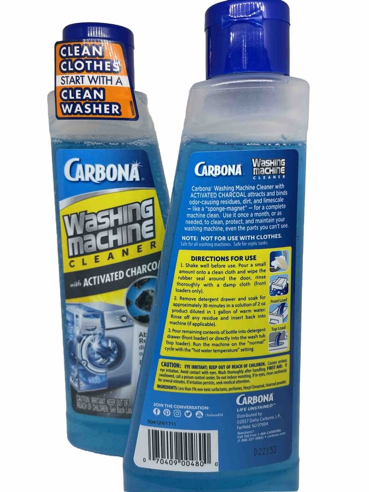 (2) Carbona Washing Machine Cleaner W/ Activated Charcoal-8.4oz. | eBay