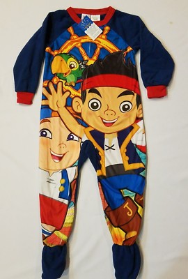 JAKE AND THE NEVERLAND PIRATES 3T 4T Boys Footed Pajamas BLANKET ...