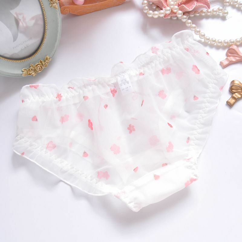 2Pcs Sheer Panties Transparent Knickers Frilly Naughty Soft Hipsters ...