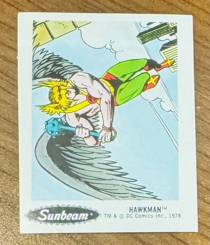 1978 Sunbeam Bread DC Superheroes Stickers Hawkman #26 | eBay