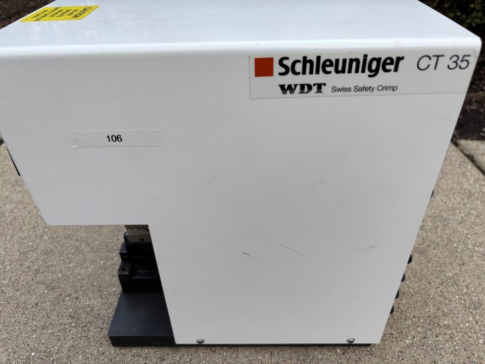 SCHLEUNIGER CT 35 PNEUMATIC CRIMPING MACHINE, 85-110 PSI, 0.78" MAX ...