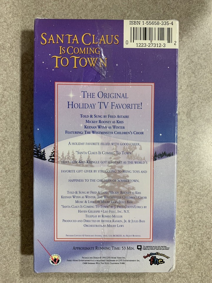 Santa Claus is Coming to Town Christmas Classics Series VHS (1993) New ...