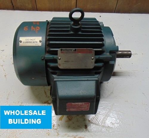 RELIANCE ELECTRIC AC MOTOR 7197033-001 L001 GJ, 5HP, 3505 RPM, FRAME ...