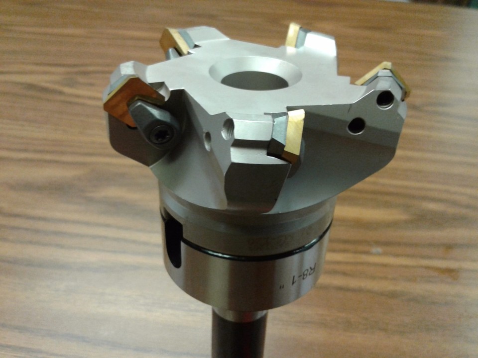 3" 45 degree indexable face shell mill w. R8 Arbor,face milling cutter ...