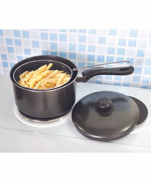 Prima 20cm Carbon Steel Chip Pan With Lid and Wire Basket Bowl for sale ...