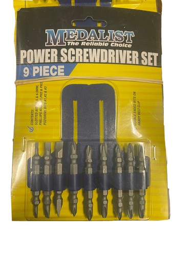 MEDALIST Double Ended Power Screwdriver Set 9Pcs 02559 | eBay