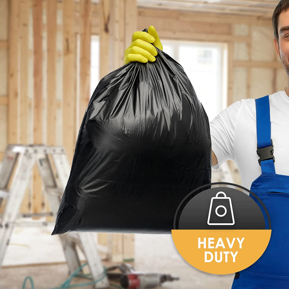 Heavy-Duty Contractor Bags [Pack of 20] - 42 Gallon Large Black Trash ...
