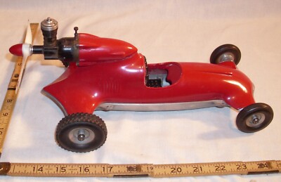 COX THIMBLE DROME PROP ROD TETHER CAR WITH METAL BODY & CHASSIS ...