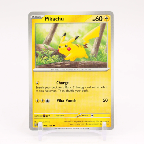 Pikachu - 025/165 151 Common Pokemon - NM/MINT | eBay