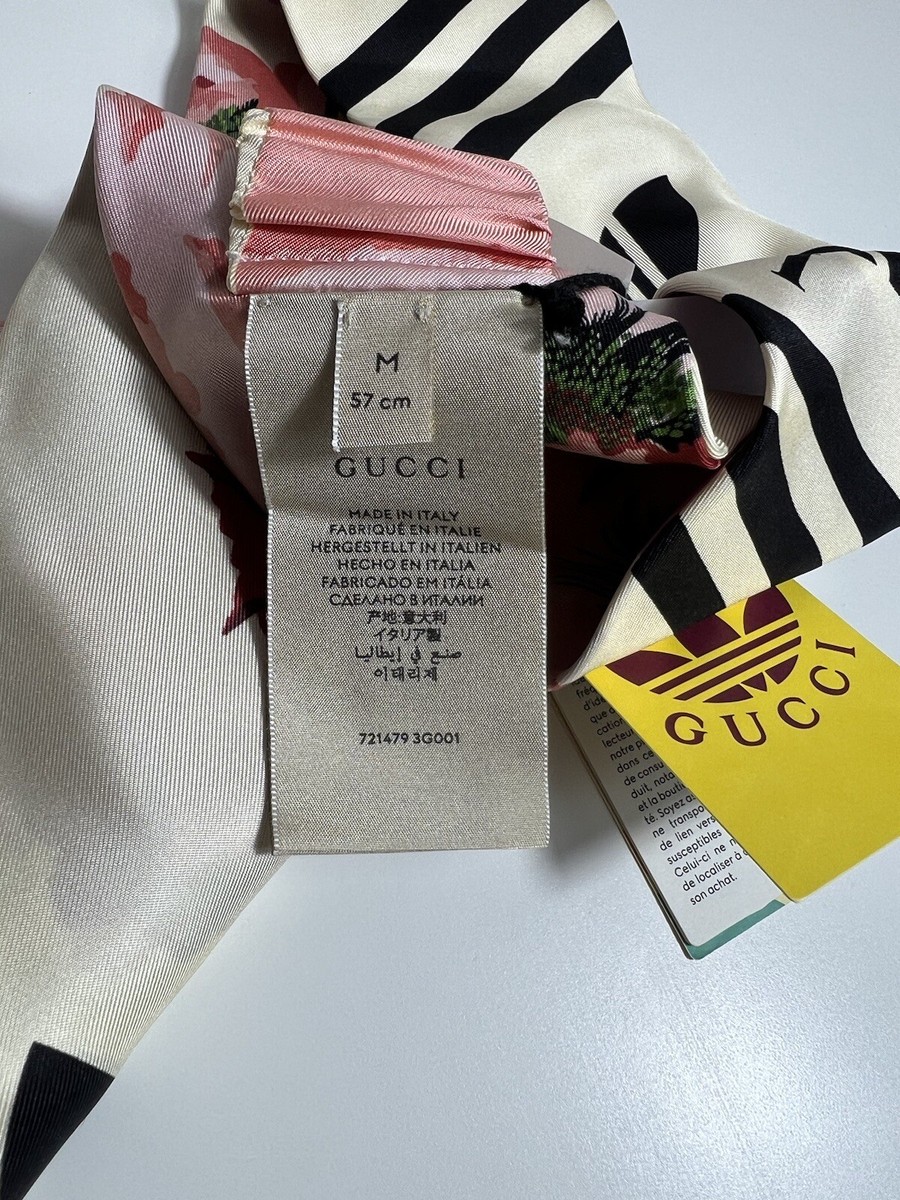 Gucci x Adidas Logo Hair Band M/57 Silk Ivory 721479 Hair Gucci x Adidas Logo Hair Band M/57 Silk Ivory 721479 Hair