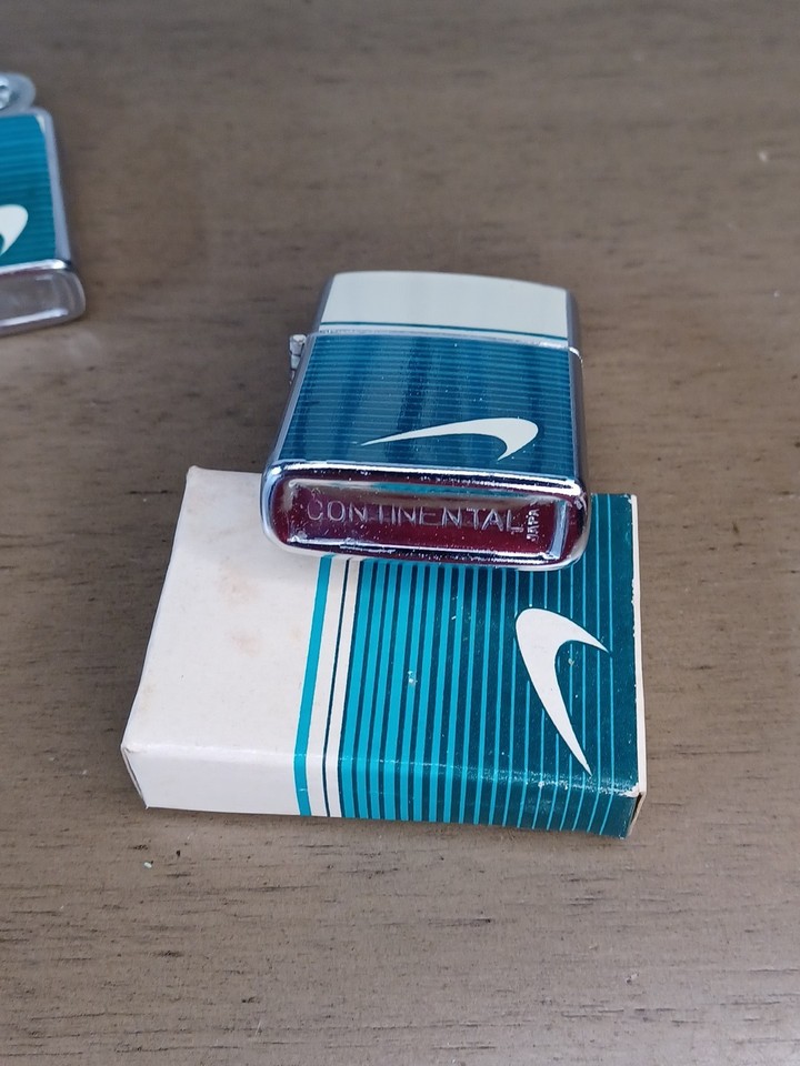 2x Newport Cigarette 1960’s Flip Top Lighters Continental In Box NOS ...