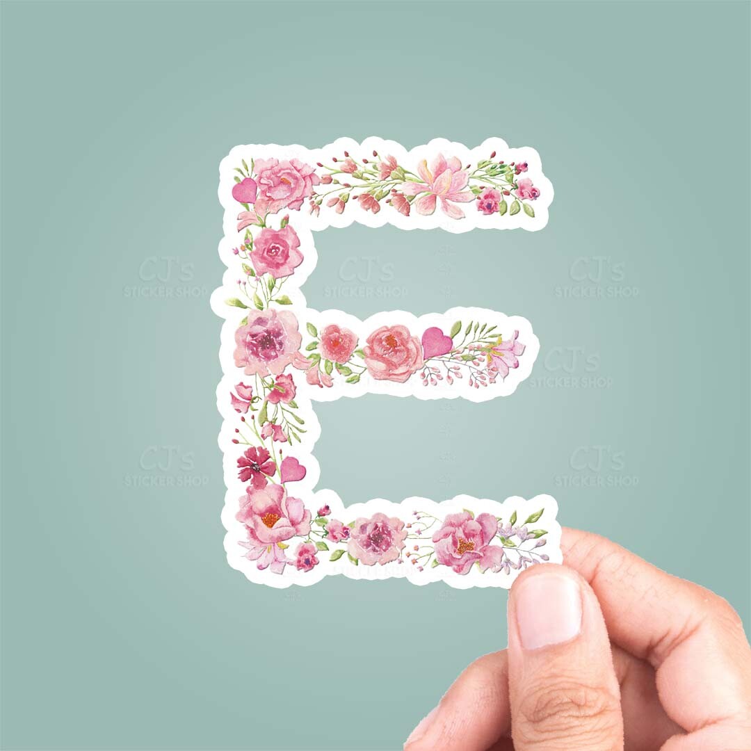 Letter E Design Pink