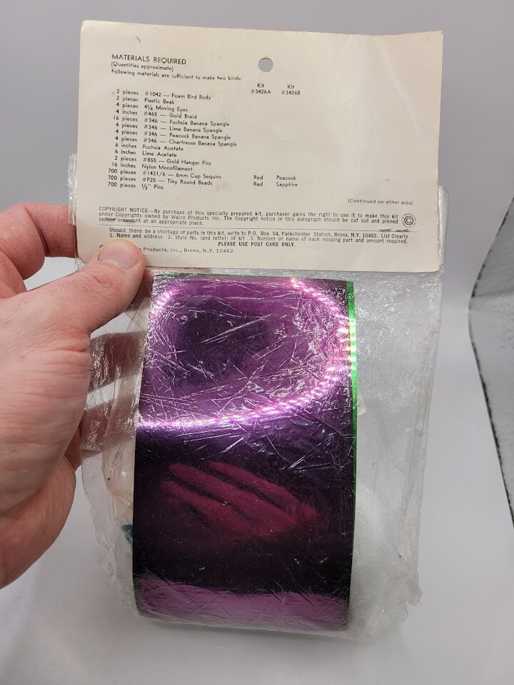 Walco PARTRIDGE BIRD Blue RARE Sequin Bead Christmas Ornament Kit ...