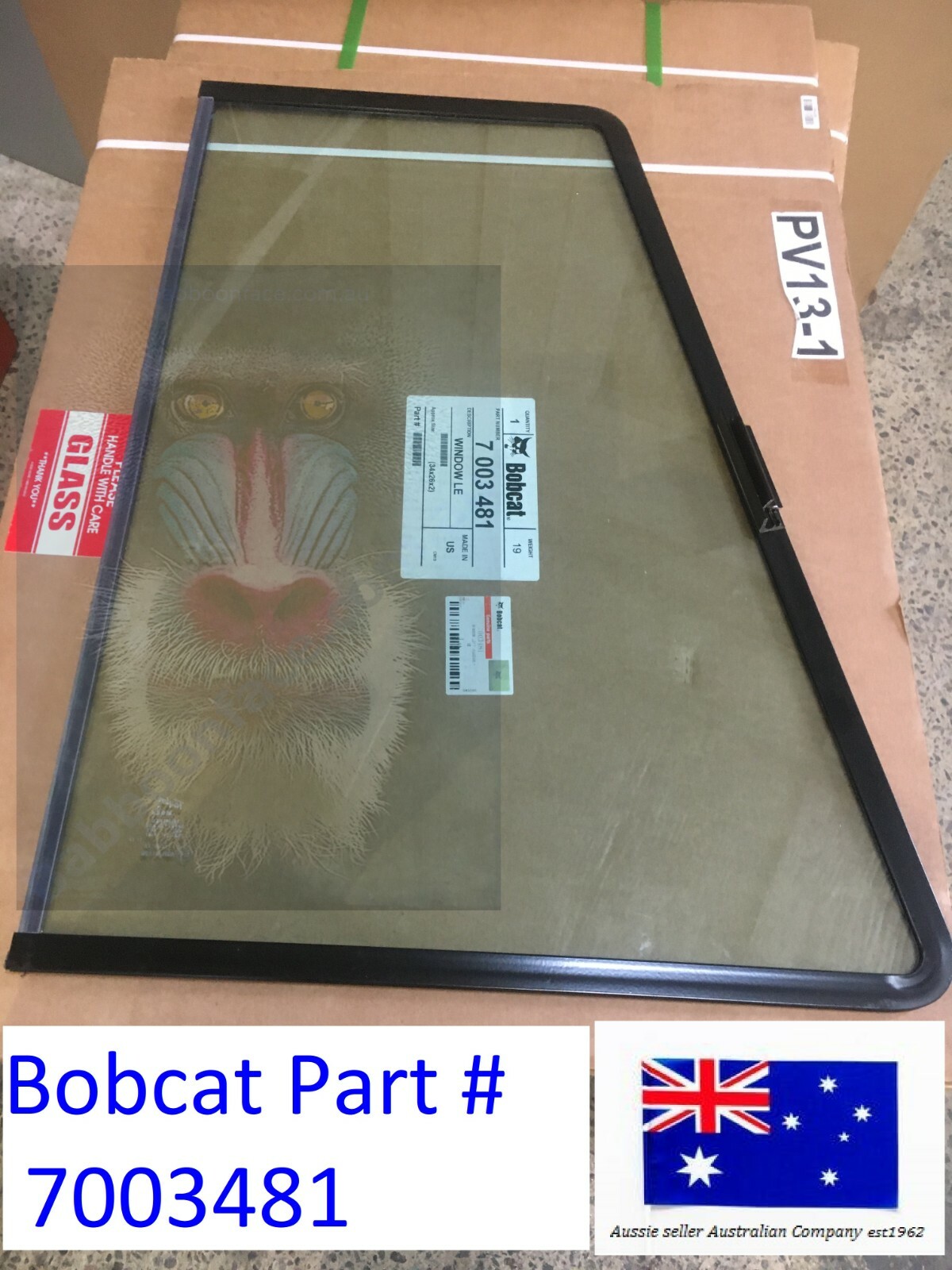 Bobcat OEM LHS Front Glass Window 7003481 S300 S330 T110 T140 T180 T190 ...