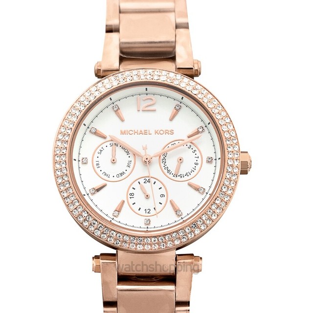 Michael Kors 39mm Parker Rose Gold Glitz Watch Timepiece MK5781 for ...