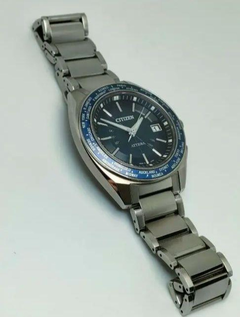 CITIZEN ATTESA H148-T017517 ATD53-3092 World Time Eco Drive Solar Men’s ...