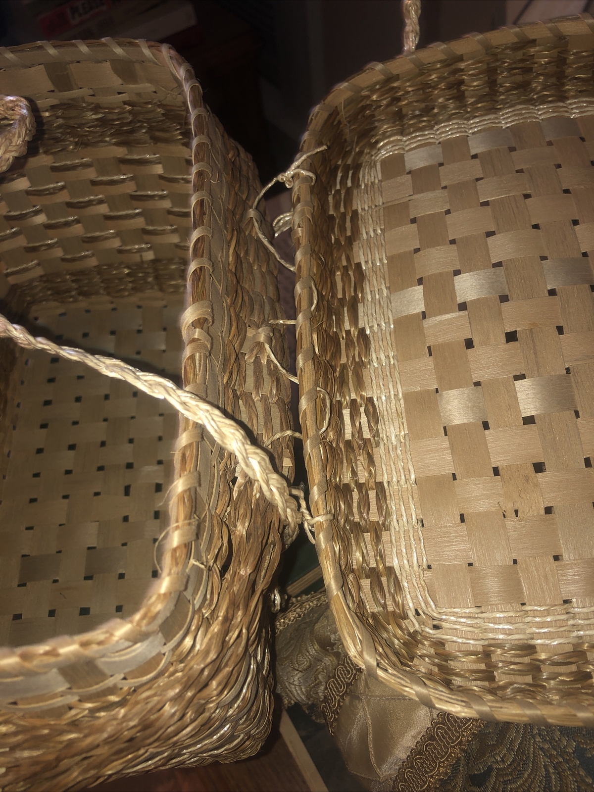 Vintage Native American Indian Mohawk Sweetgrass Basket, Elisha Camp ...