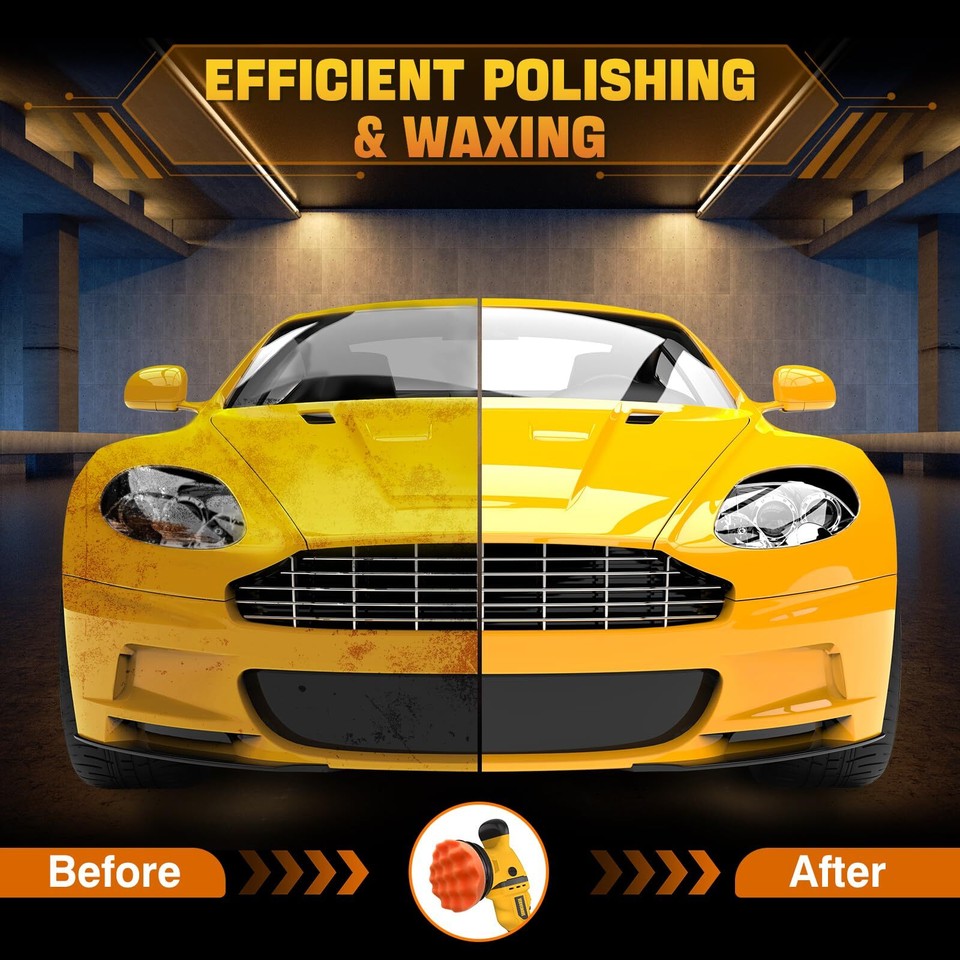 Cordless Buffer Polisher Kit for Dewalt 20V Battery (No Battery), 6-Inch Orbita | eBay