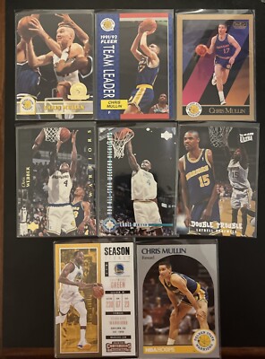 Golden State Warrior All-Star Lot Base and Inserts 8 Cards Mullin ...