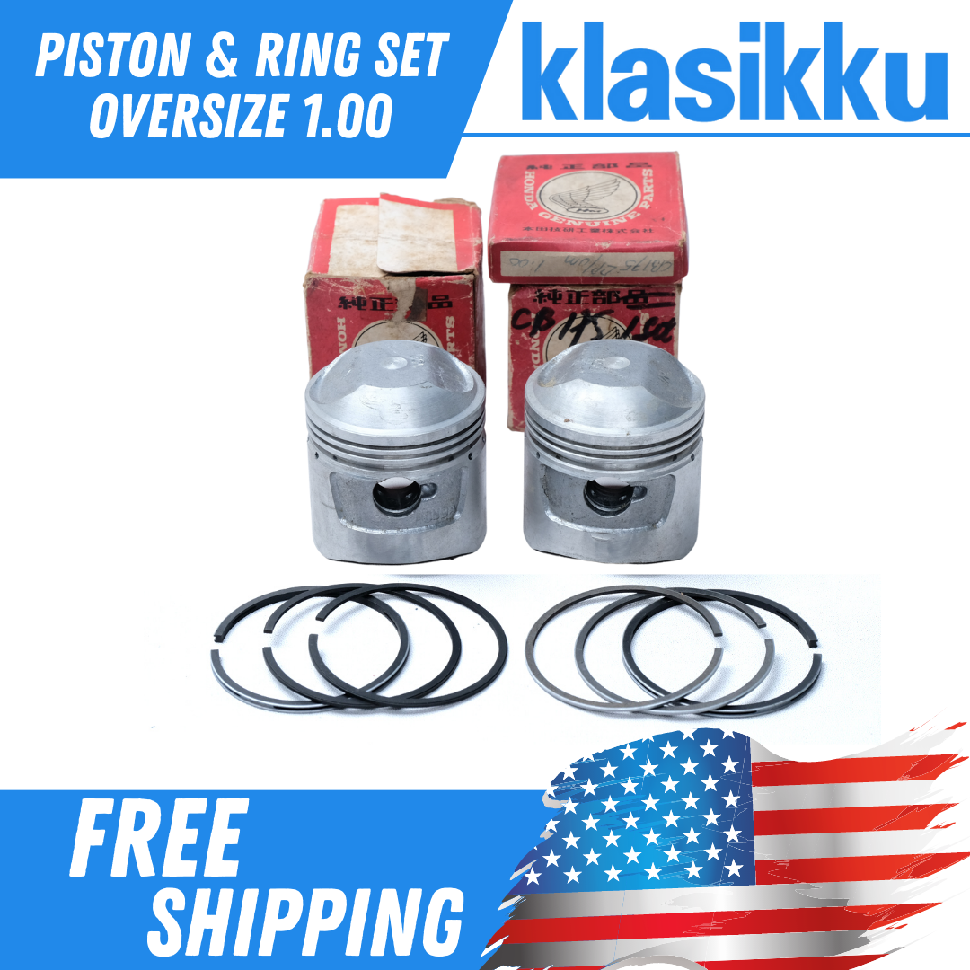 Honda CB175 CL175 CD175 CA175 SL175 Piston & Rings Size 1.00 Nos ...