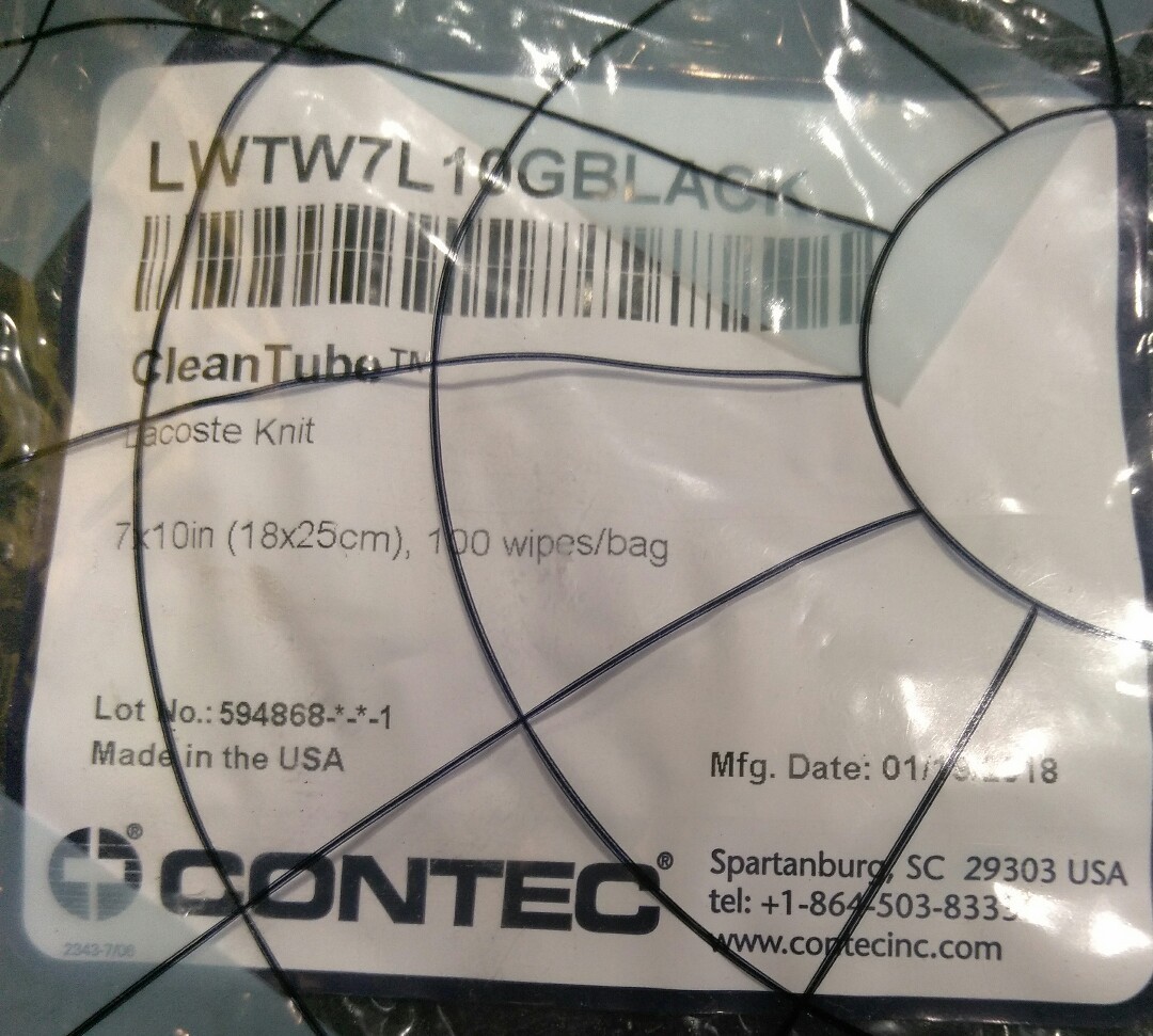 NEW CONTEC WIPES LWTW7L10GBLACK- 1 BAG OF 100CT | eBay