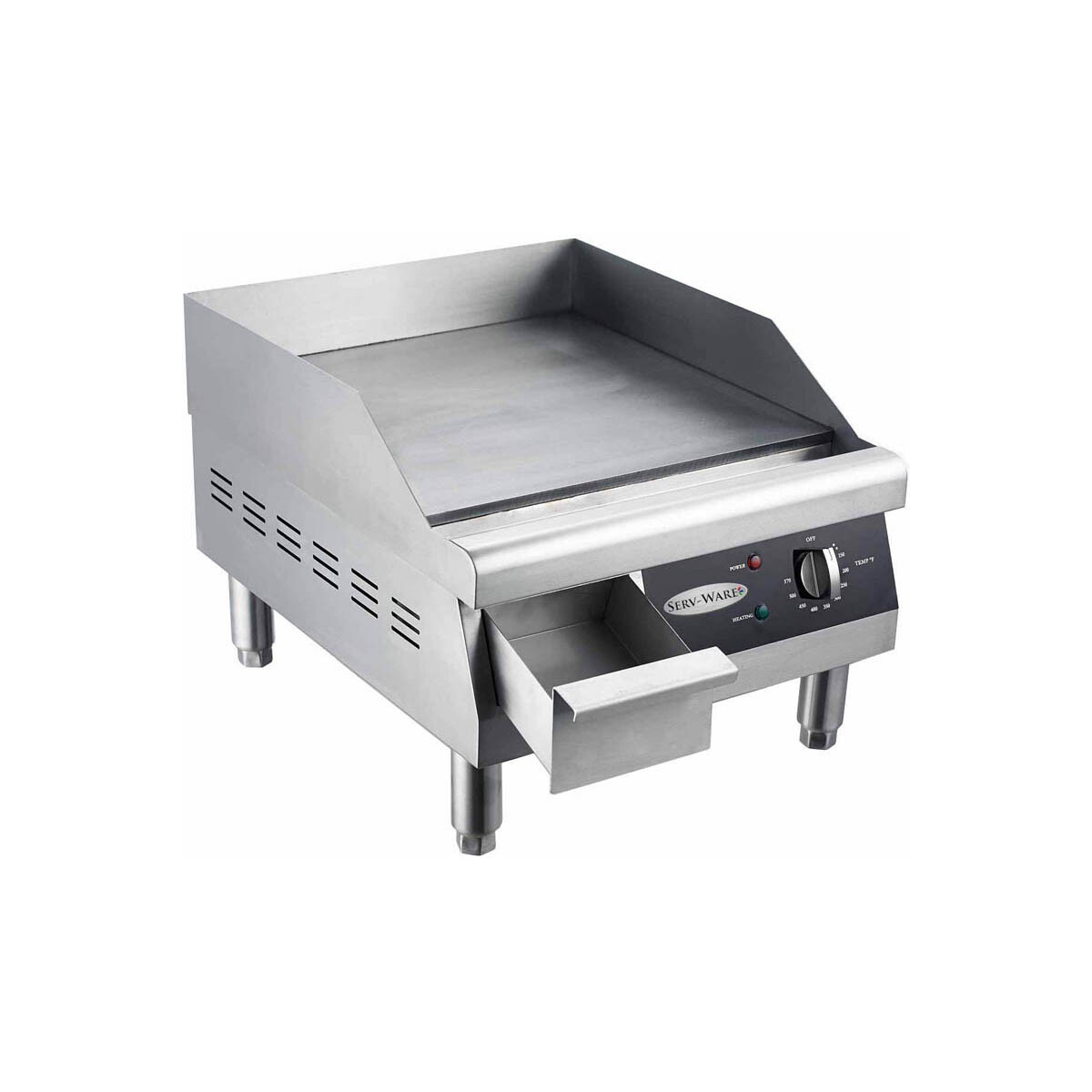 Serv-Ware ETG-16 16" Countertop Electric Thermostatic Griddle, 16” x 15 ...