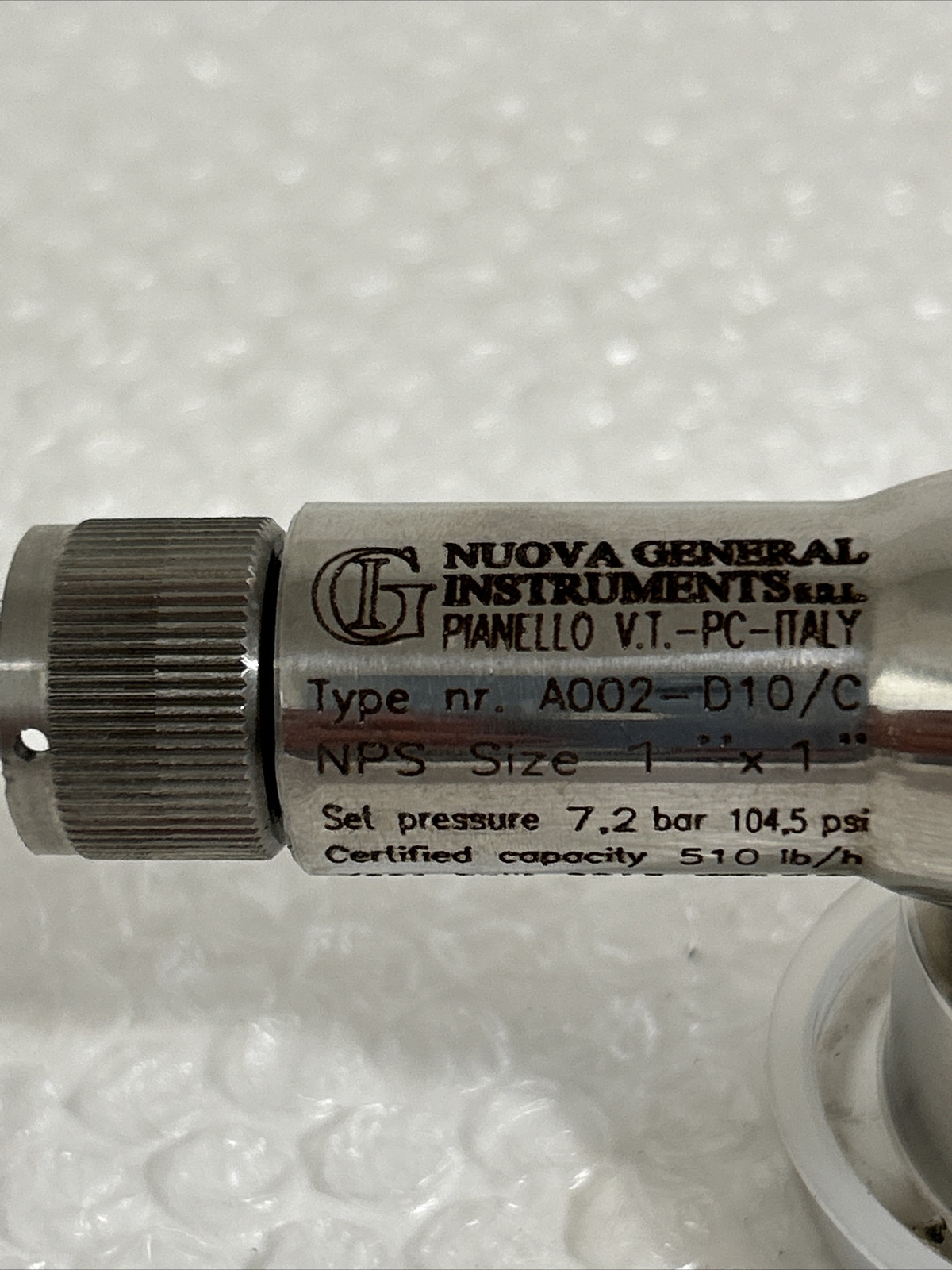 Nuova General Instrument A002-D10/C Stainless Steel Safety Valve NPS 1 ...