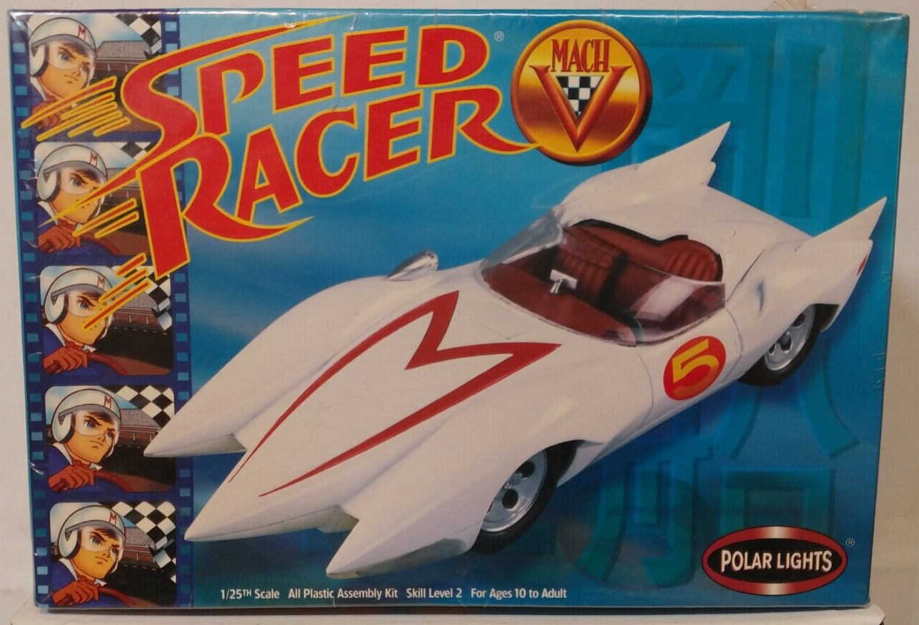 Speed Racer Mach 5 Model Kit 1/25 Scale Polar Lights 2000 Skill 2 Model ...
