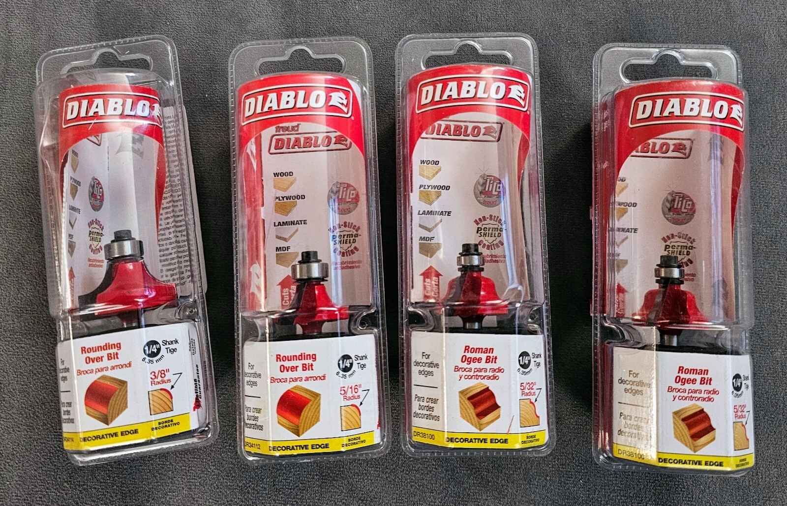 Diablo router bits - Lot of 4 packs | eBay