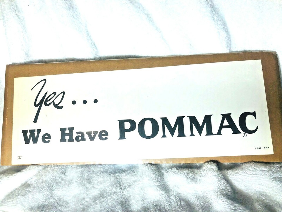 POMMAC SIGN VINTAGE DR PEPPER BRAND 1964 WE HAVE POMMAC | eBay