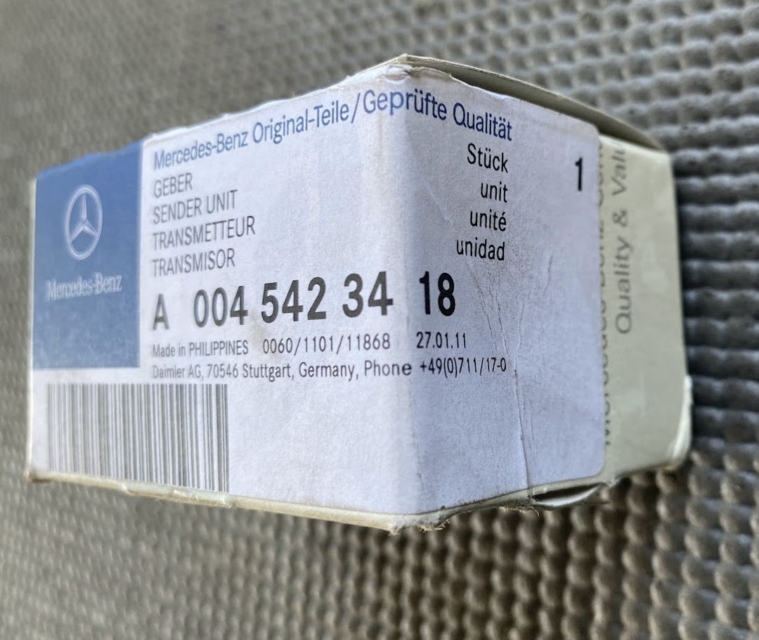 OEM Mercedes-Benz ABS Deceleration Sensor - #A 004 542 34 18 - Fits MBZ ...