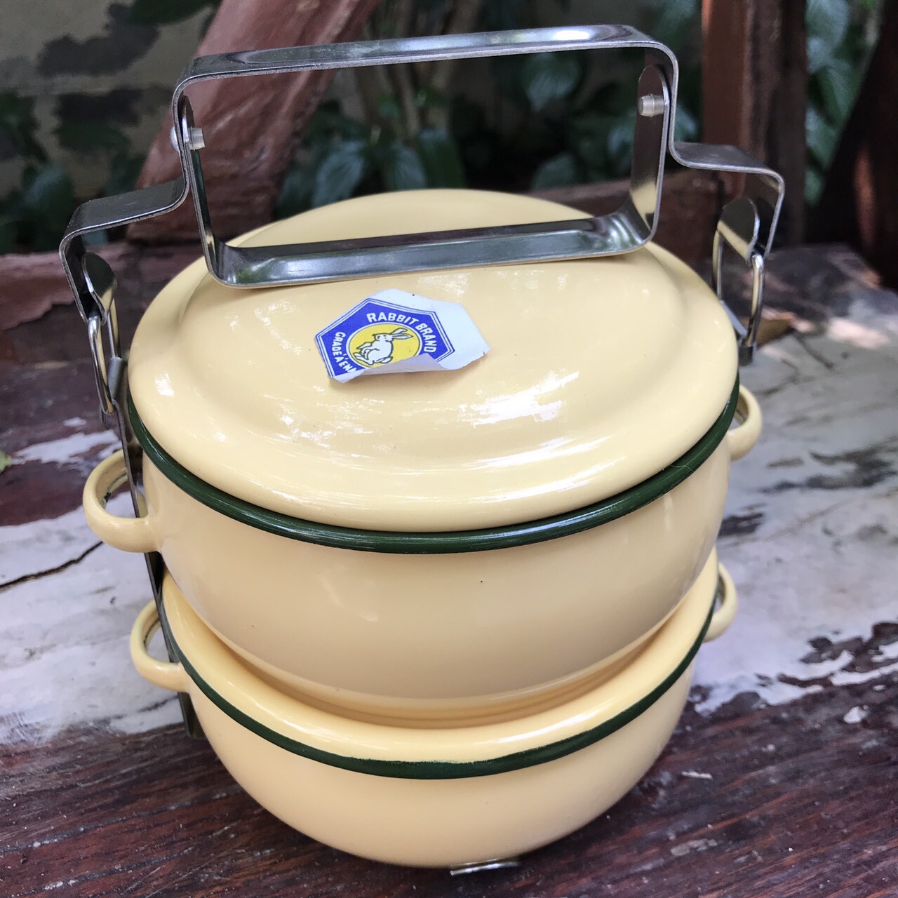 Thai Traditional Enamelware Tiffin Lunch Box Food Container Pinto Bento ...