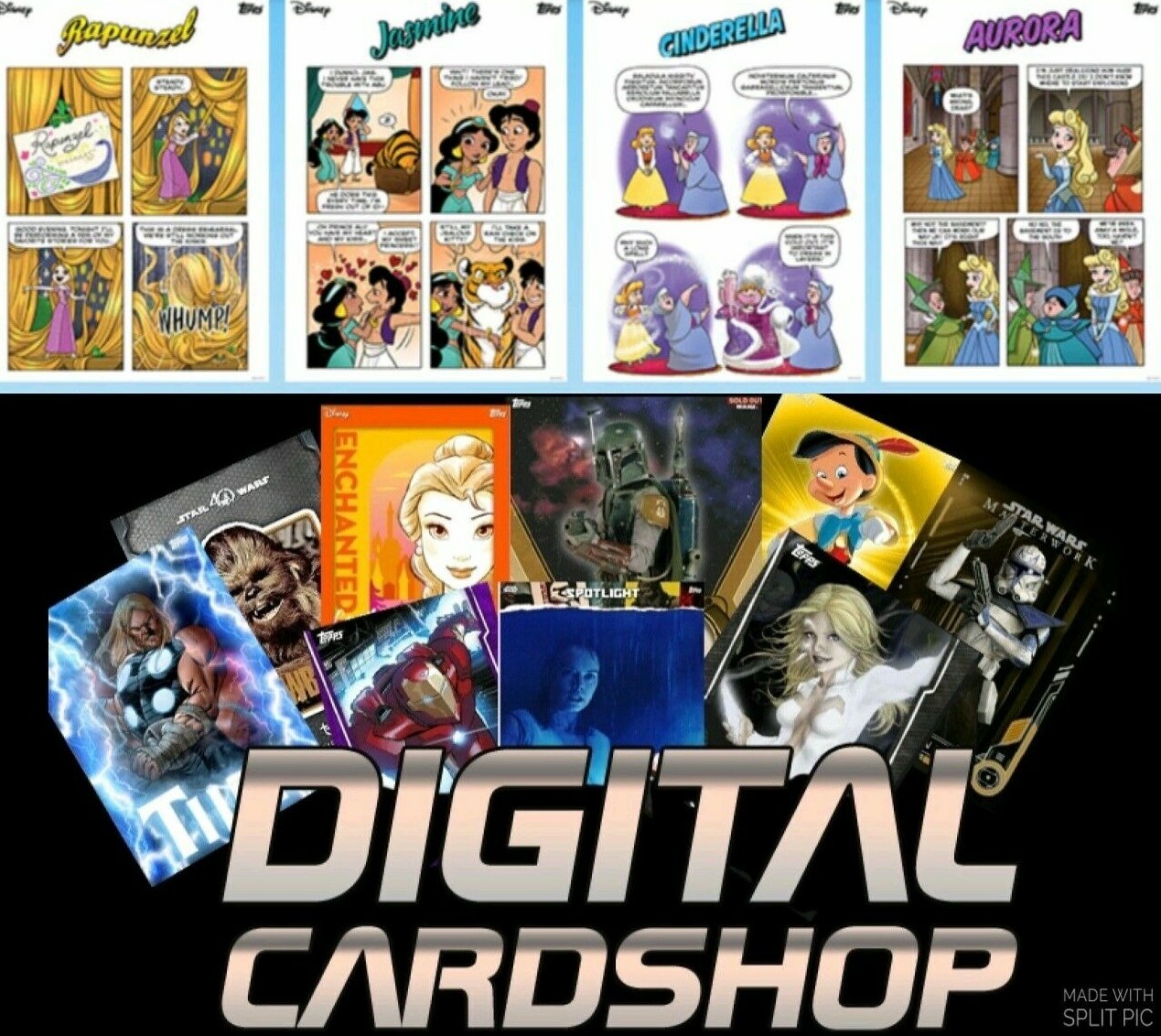 Topps Disney Collect Princess Charisma Comics Series 2 Set of 4 NO ...