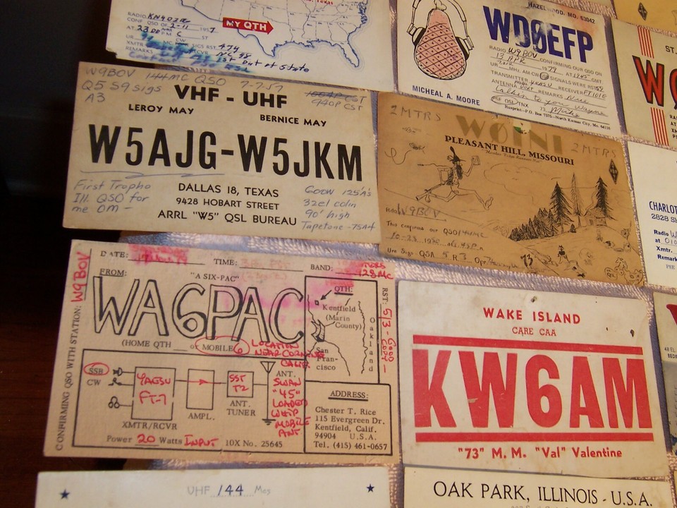 Estate Lot (111) Vintage Ham Radio QSL Cards 1940's-1970's One Man's ...
