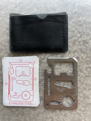 11 in 1 Multi Tool Wallet Thin Survival Pocket Credit Card Knife In A ...