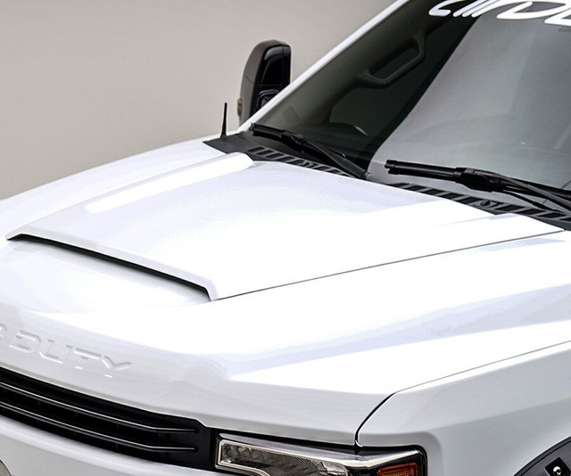 Fits 17-19 F250 F350 Air Design Custom Style Hood Scoop Satin Black ...