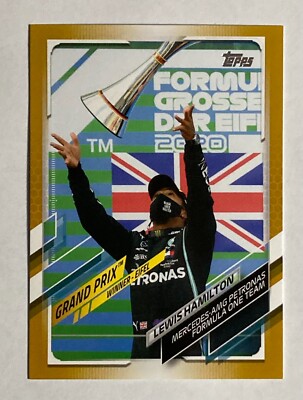 2021 Topps Formula 1 Flagship Lewis Hamilton F1 Winners Gold /50 148 F1 ...